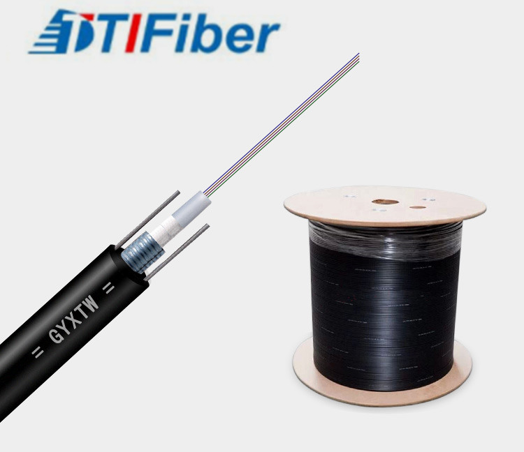 Tubo flojo Fibra óptico liado central del cable de fribra óptica del solo modo de GYXTW